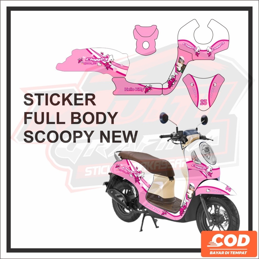 Jual Stiker Honda Scoopy 2020 Full Body Stiker Decal Scopy 2021 Motif ...