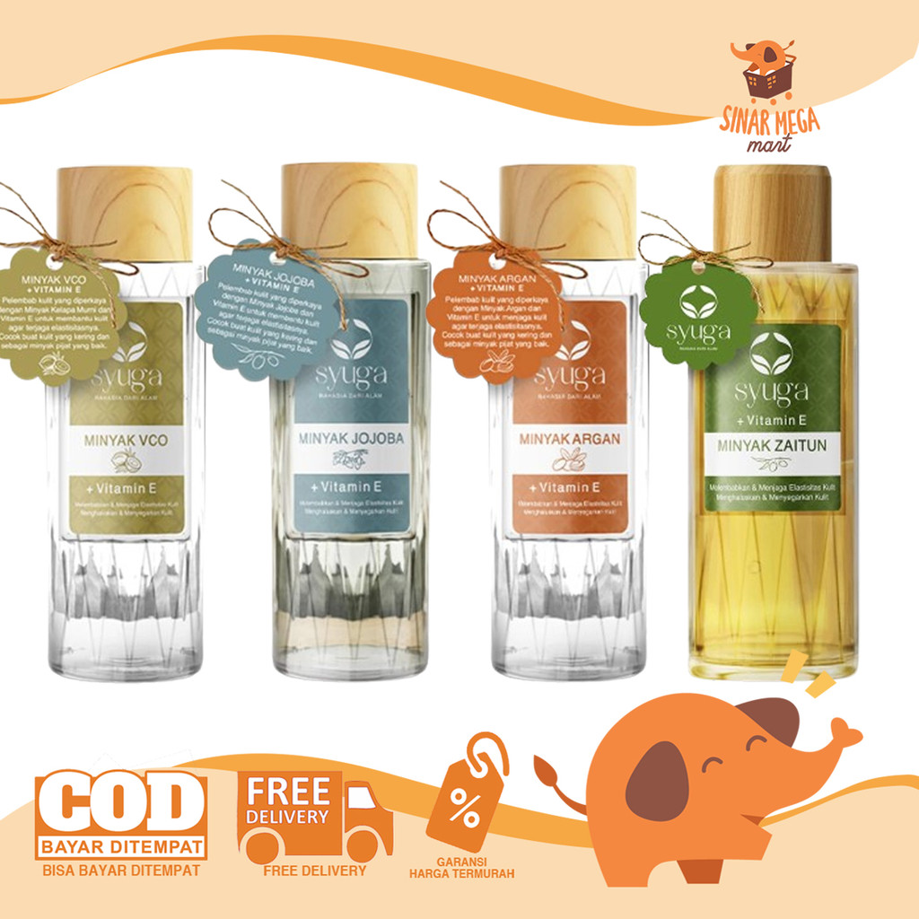 Jual SYUGA Minyak Zaitun | Jojoba | Argan | VCO 150ml | Shopee Indonesia