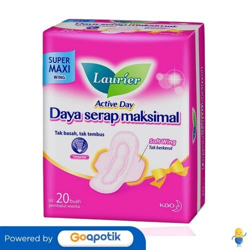 Jual Laurier Active Day Super Maxi Wing Isi 20 Pcs | Shopee Indonesia