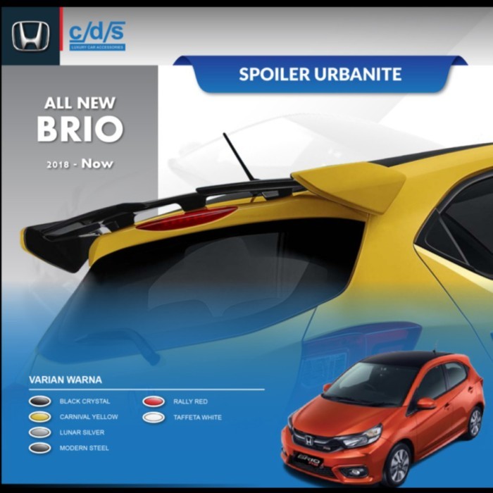 Jual Spoiler Honda All New Brio 2018 - 2025 URBANITE 2019 2020 2021 ...