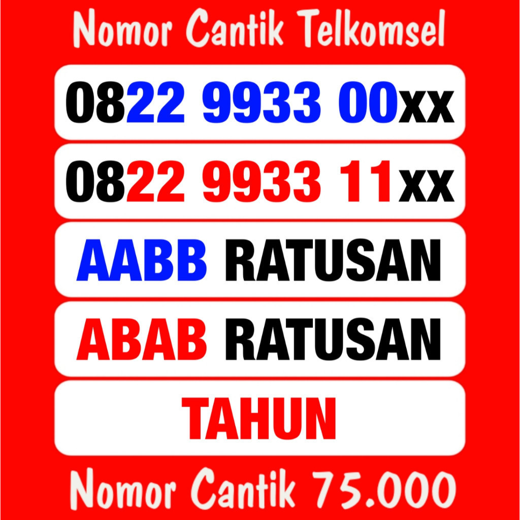 Jual Kartu Perdana Nomor Cantik Telkomsel TAHUN Simpati LOOP AS 3838 | Shopee Indonesia