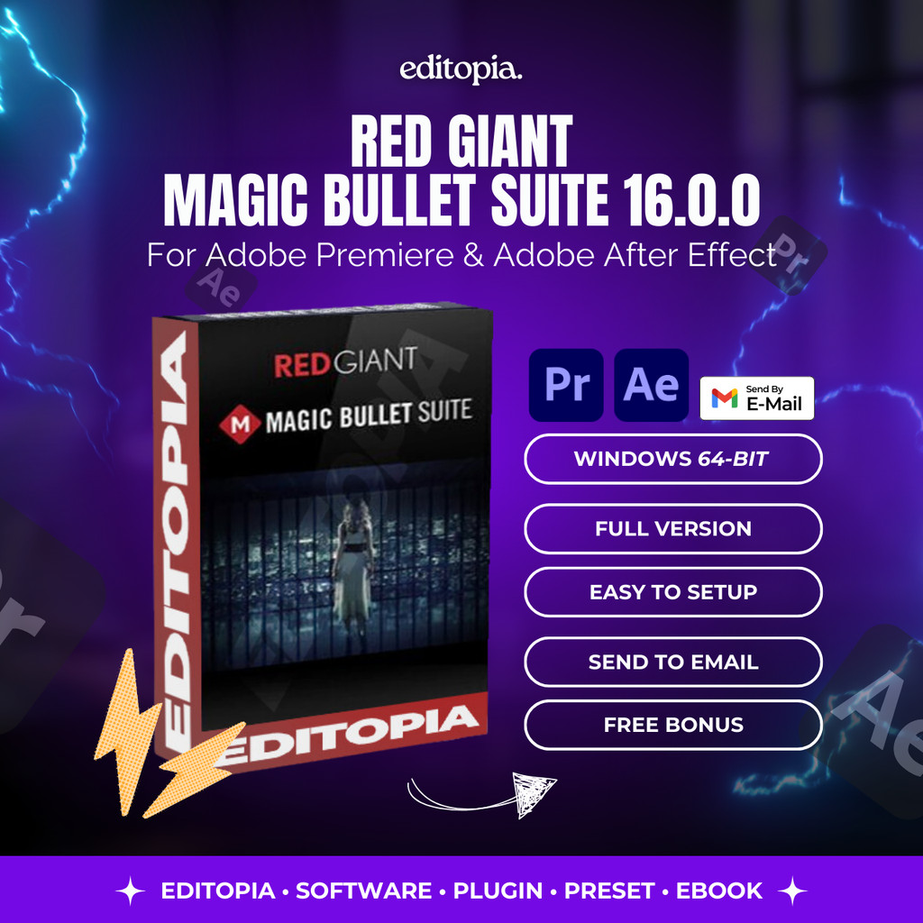 Jual Red Giant Magic Bullet Suite 16.0.0 WIN - Adobe After Effect & Adobe Premiere Pro Plugin ...