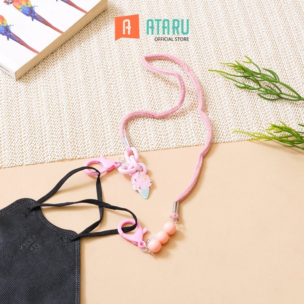 Jual Ataru Tali Masker Rope Ice Cream - Pink Mask Strap Stylish Mask ...
