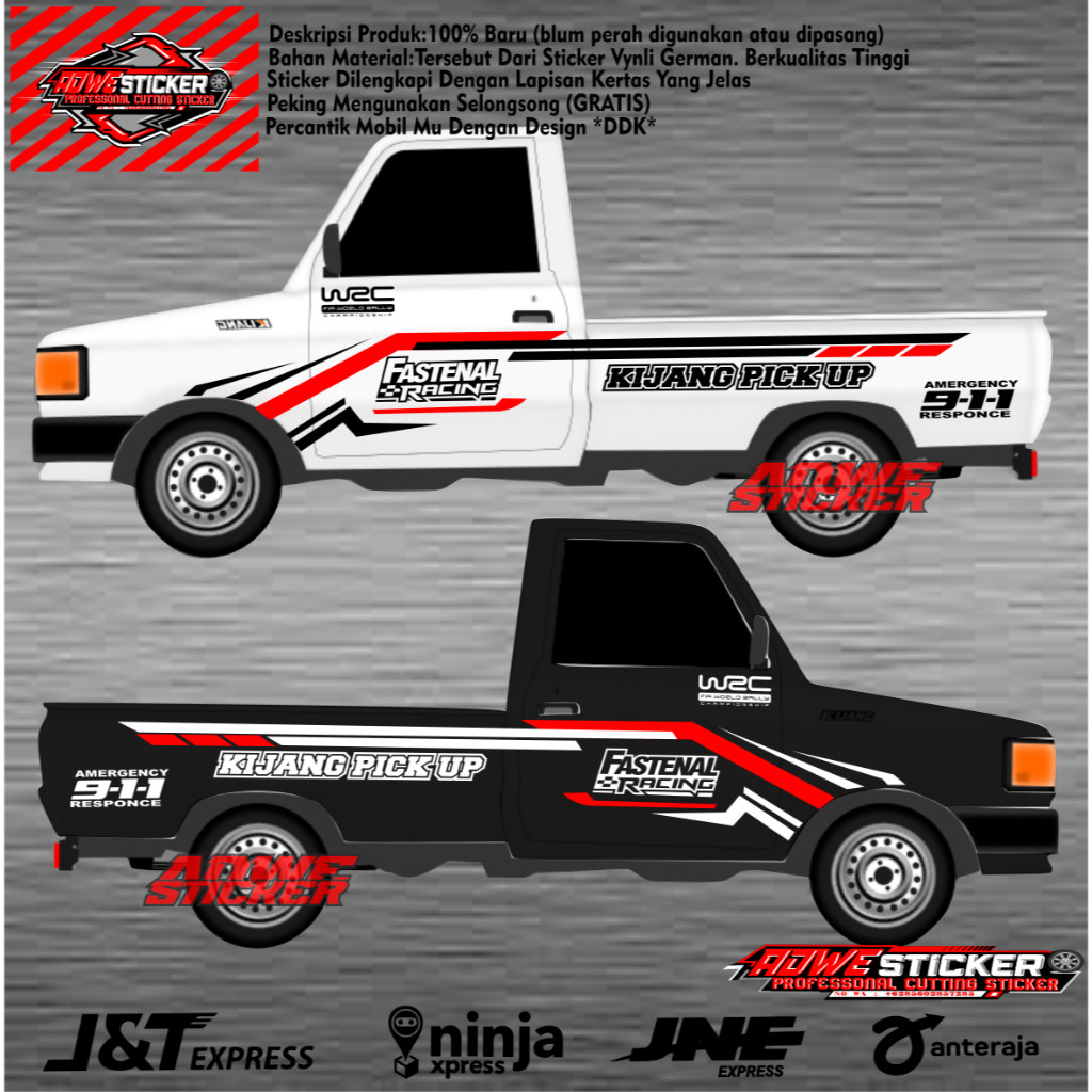 Jual Stiker mobil kijang pickup cutting sticker body samping mobil ...