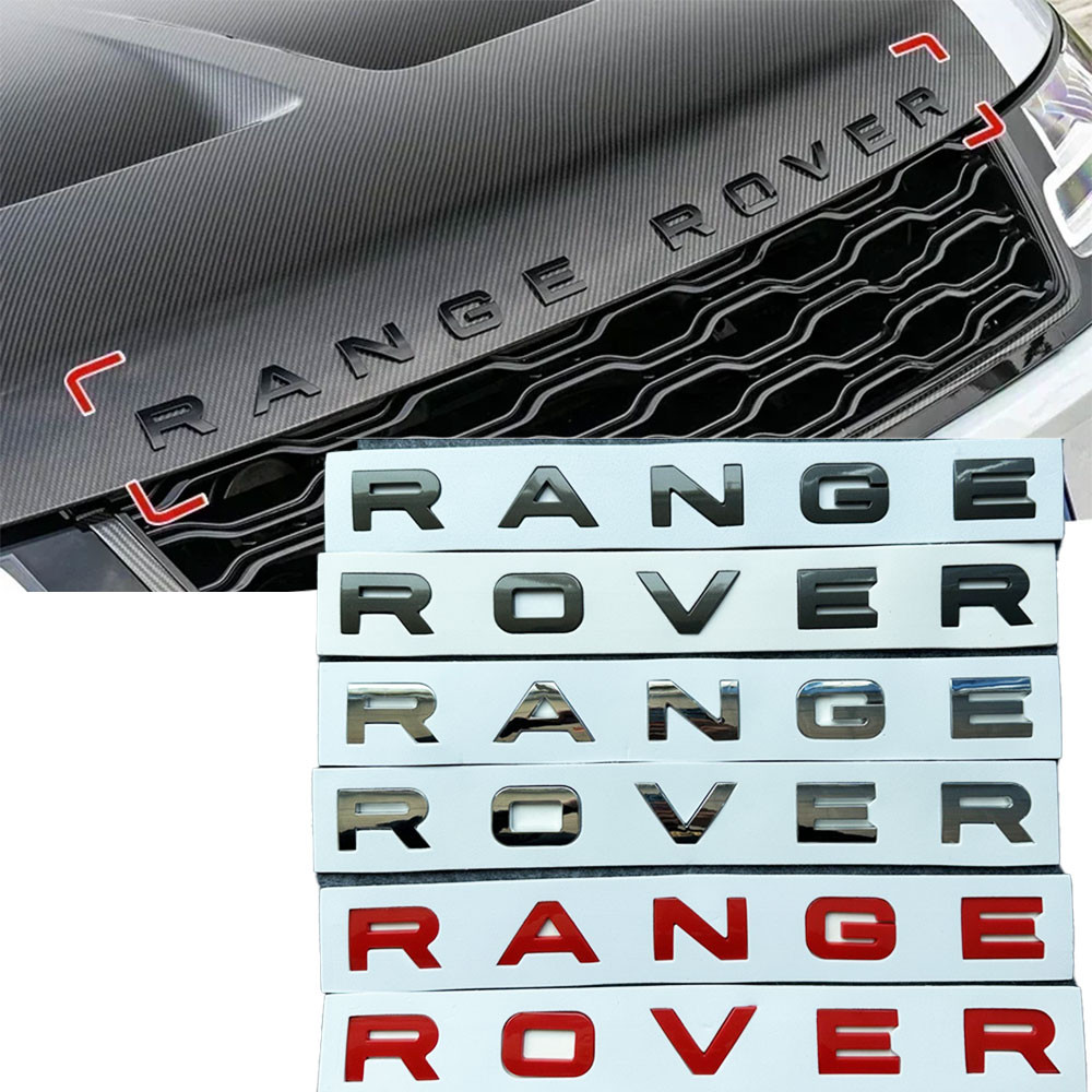 Jual 3D Logo Range Rover Letters Sticker Car Front Hood Emblem Bonnet ...