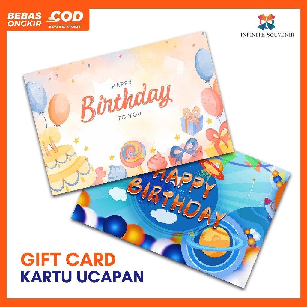 Jual Gift Card / Kartu Ucapan Tambahan untuk Kado Ulang Tahun / Wedding ...