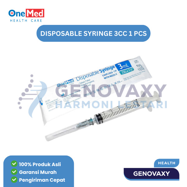 Jual Onemed Disposable syringe spuit 3cc | Shopee Indonesia