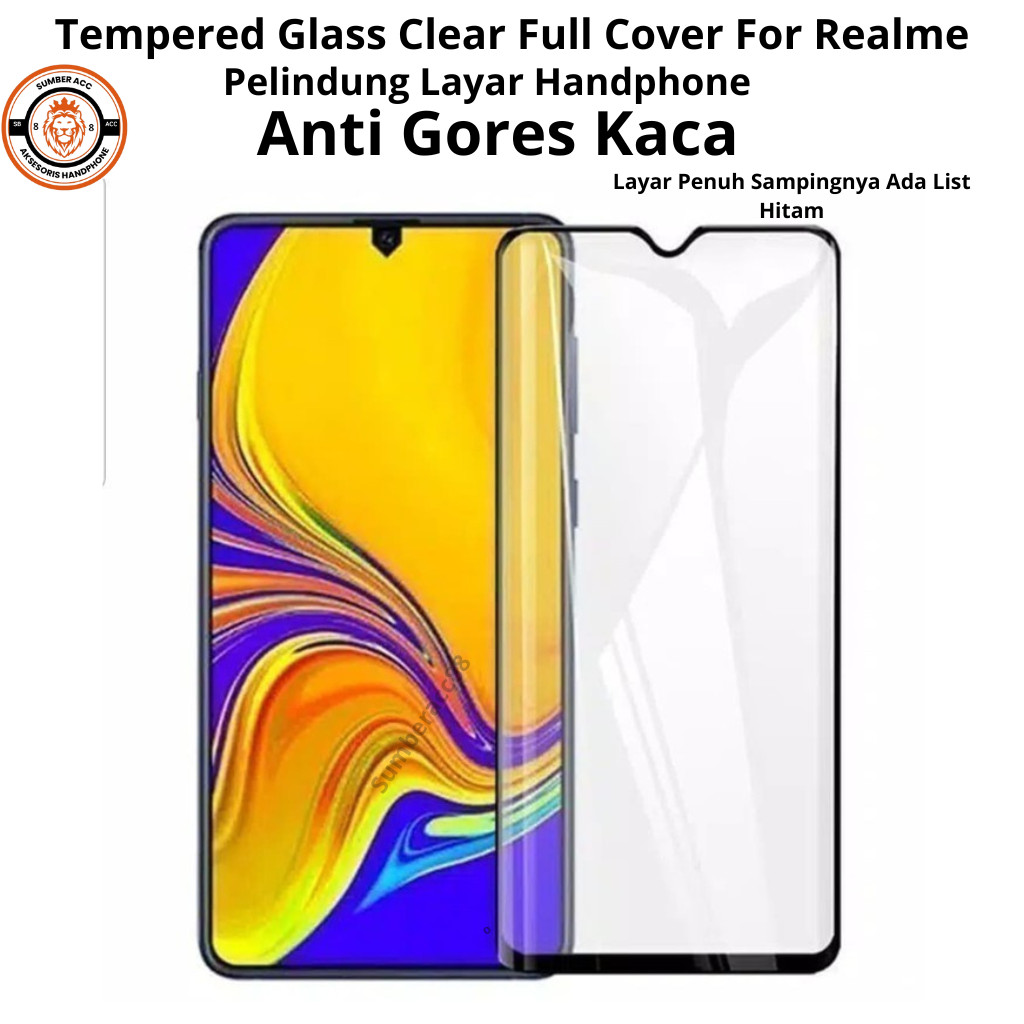 Jual Realme Tempered Glass Clear Full Cover 10D 9 9I 10 4G 5G Pro Plus Pelindung Layar Kaca ...