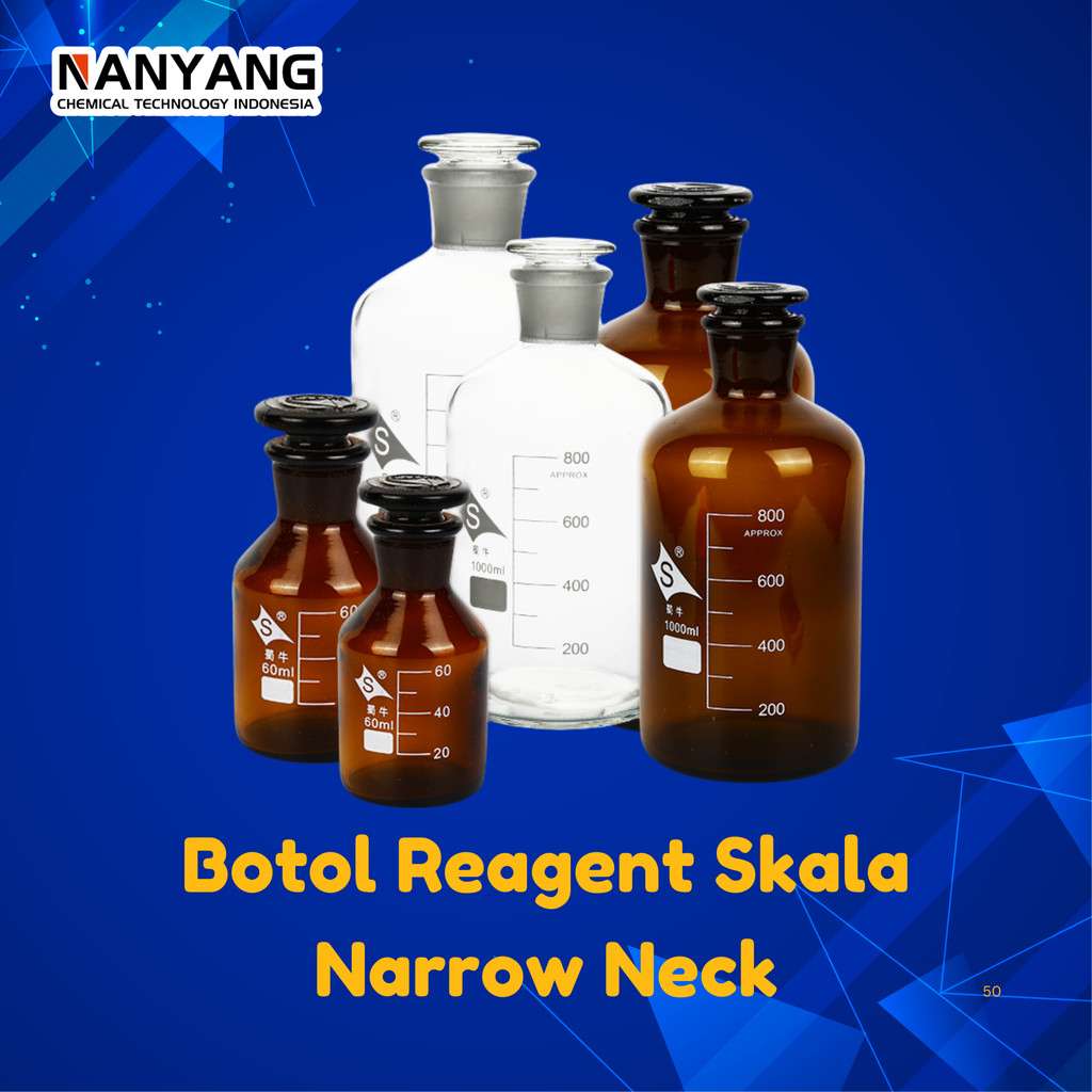 Jual Amber/Clear Narrow Mouth Reagent Bottle / Botol Reagen Mulut Kecil ...