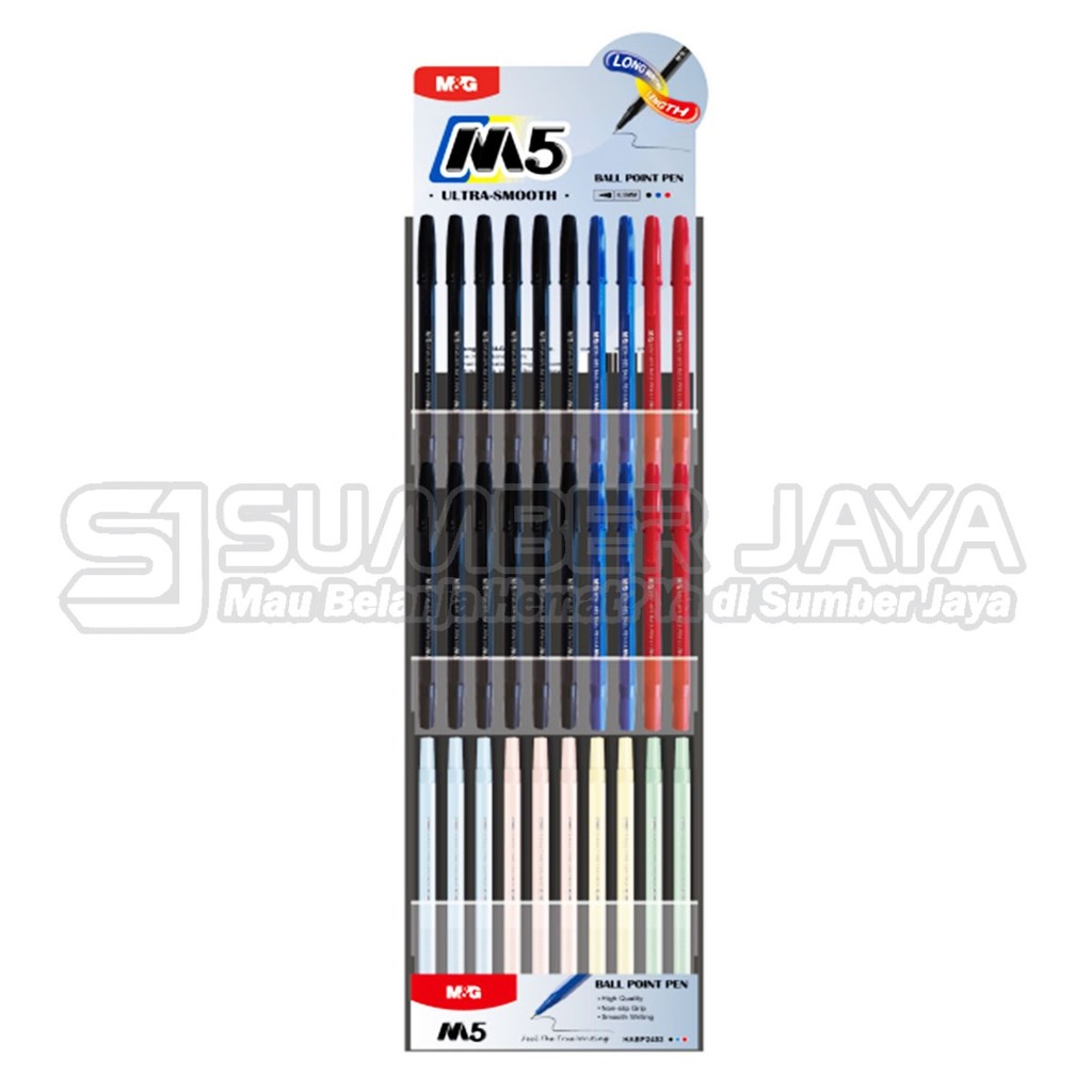 Jual Ballpoint Gel SET M5 M&G HABP2453 Semi Gel Ball Pen 0.5mm | Shopee ...