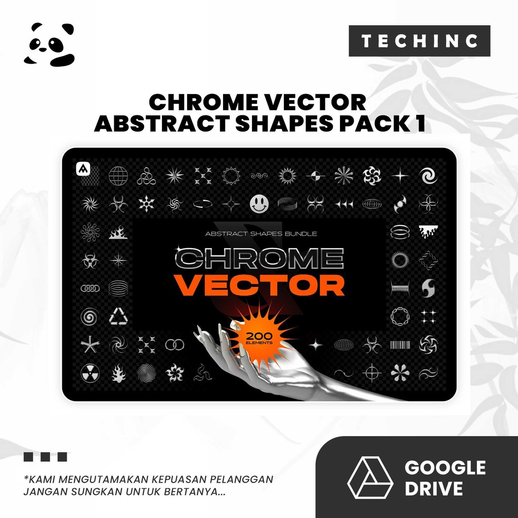 Jual CHROME VECTOR ABSTRACT SHAPES PACK | Shopee Indonesia