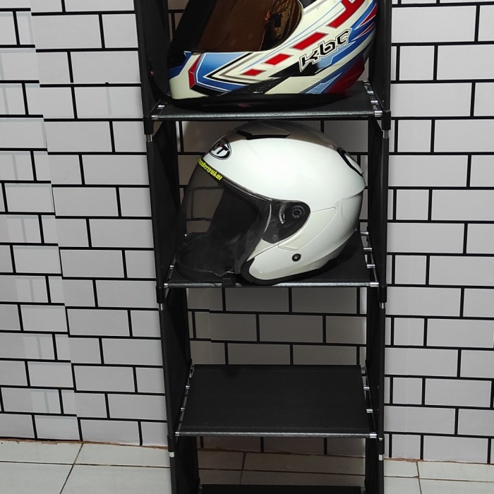Jual RAK HELMET SERBAGUNA PRAKTIS CANTIK - grey 1 susun | Shopee Indonesia