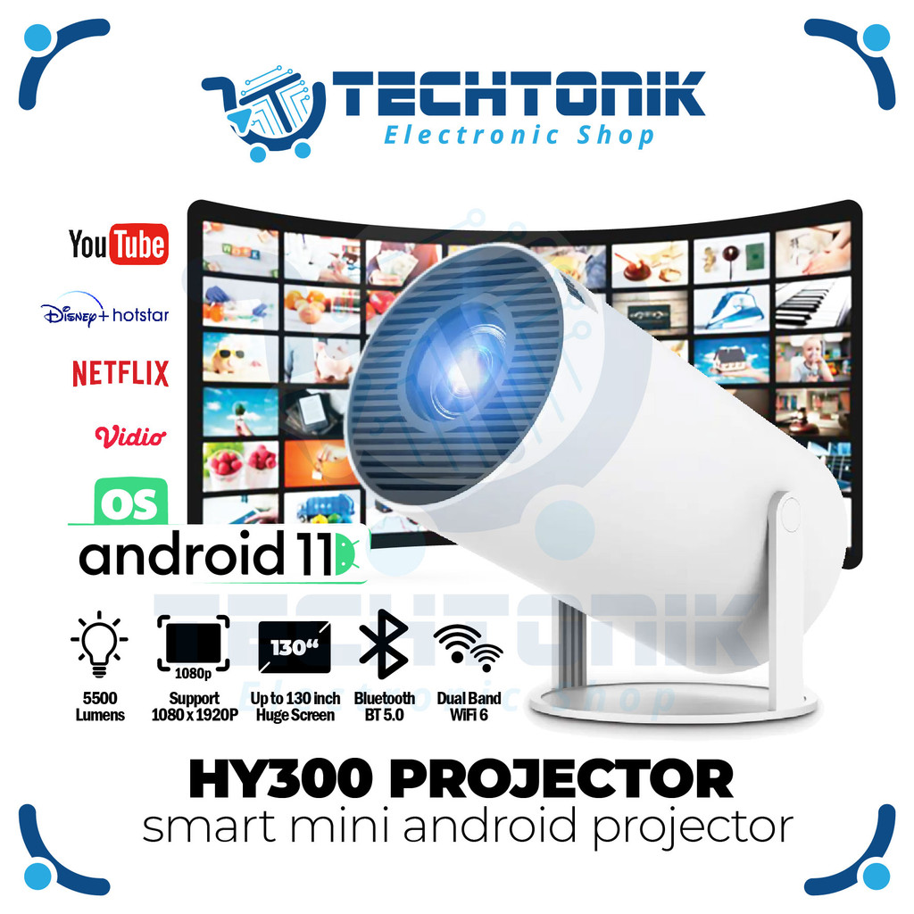 Jual Proyektor Android Smart HY300 4K UltraHD 5G Connection Bluetooth ...