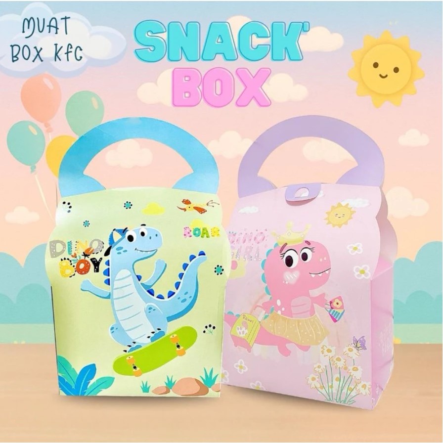 Jual TAS KOTAK HAMPERS SNACK BOX DINO BESAR / KOTAK HADIAH DINO MUAT ...