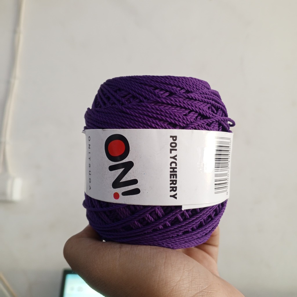 Jual POLYCHERRY ONITSUGA - BENANG RAJUT POLYESTER (UNGU) | Shopee Indonesia