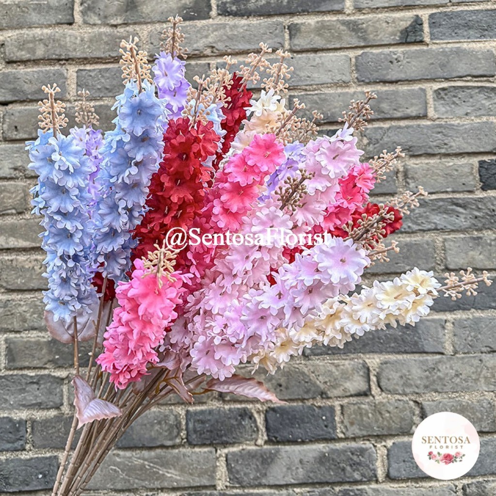 Jual Bunga Delphinium Cabang 3 Bunga Luding Snapdragon Artificial Murah ...