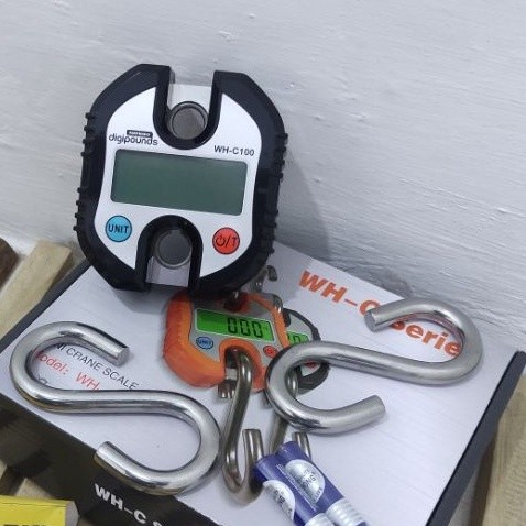 Jual K1 WH-C100 150 KG Timbangan Gantung Besi Digital LED Mini LCD Smart Crane Hook Scale ...