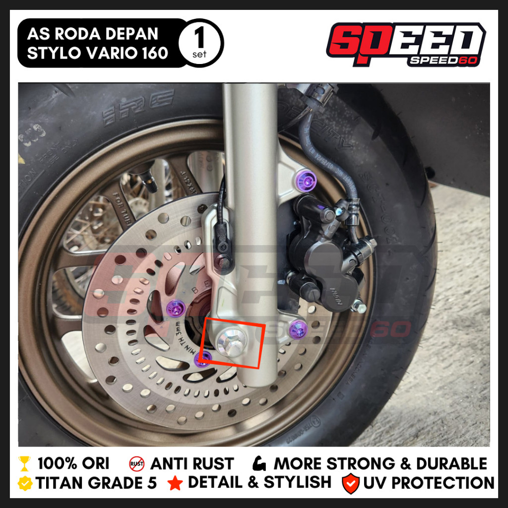 Jual As Roda Vario STYLO PCX ADV 160 As Roda Titanium Grade 5 Probolt ...