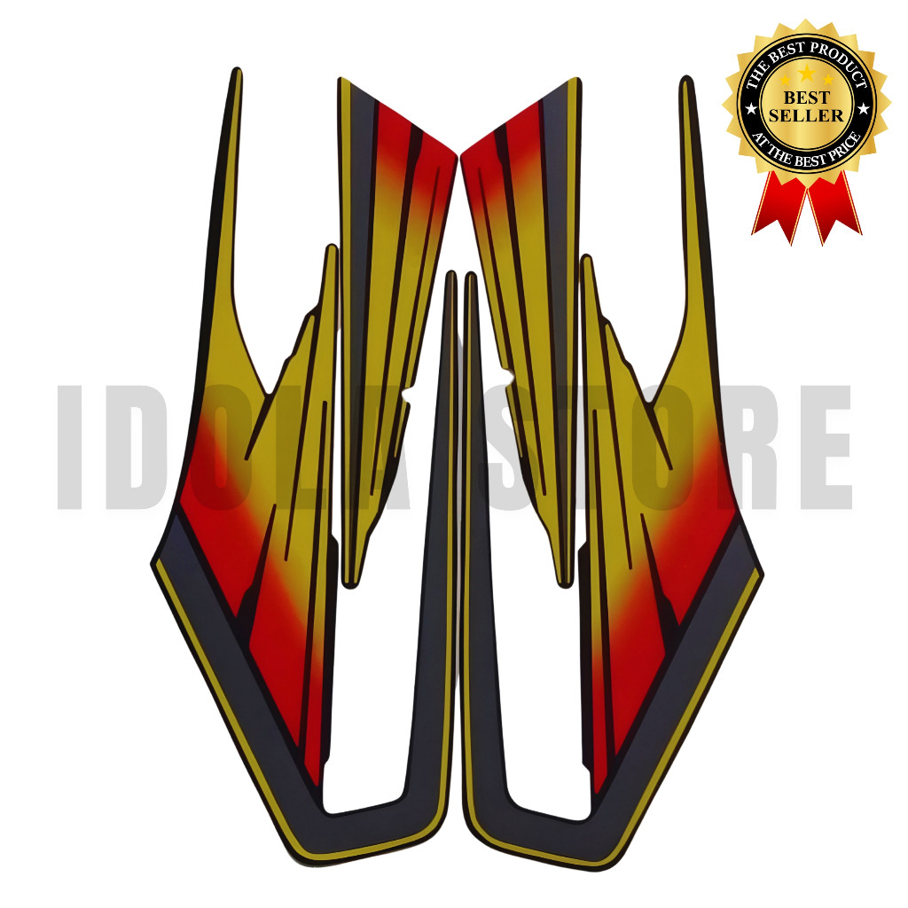 Jual Stiker Striping Yamaha RX KING 1995 Hitam Kuning | List Stiker ...