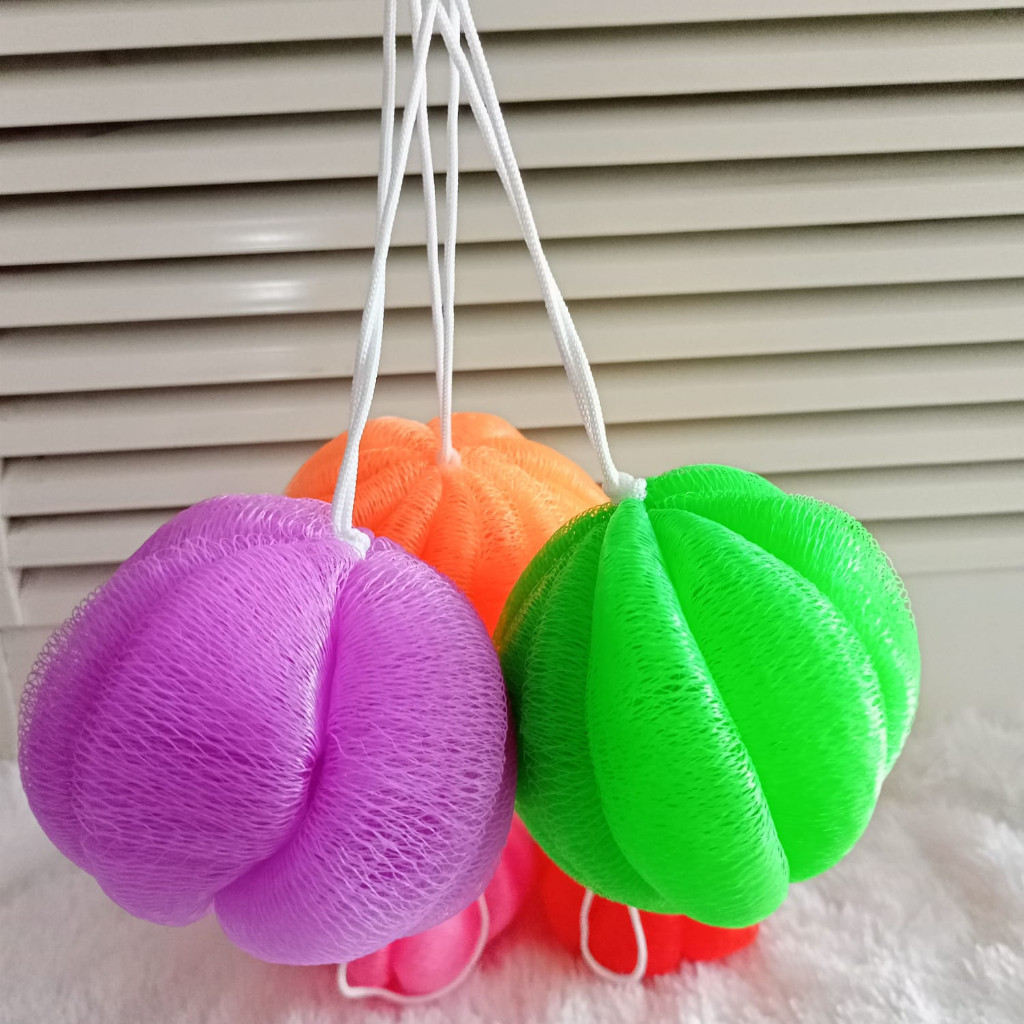 Jual Yamata Shower Puff Labu/Bath Sponge pumpkin / Spon Mandi Jaring ...