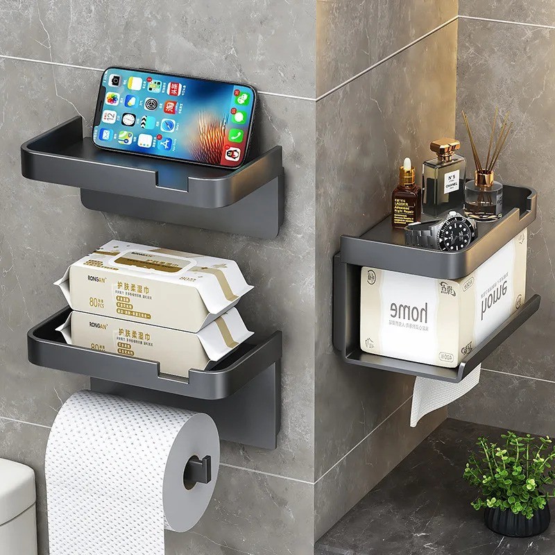 Jual Tempat Kertas Toilet Tissue Roll Holder Rak Penyimpanan Handphone ...