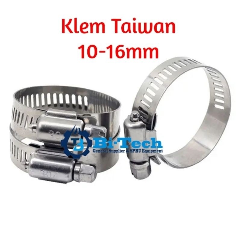 Jual Klem Taiwan Klem Besi 10-16mm | 13-23mm | 18-32mm Klem Stainless ...