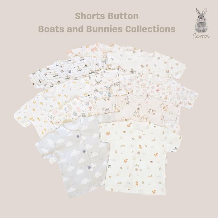 Jual Carrol n Barrol Short Button Set Boats n Bunnies Collection ...