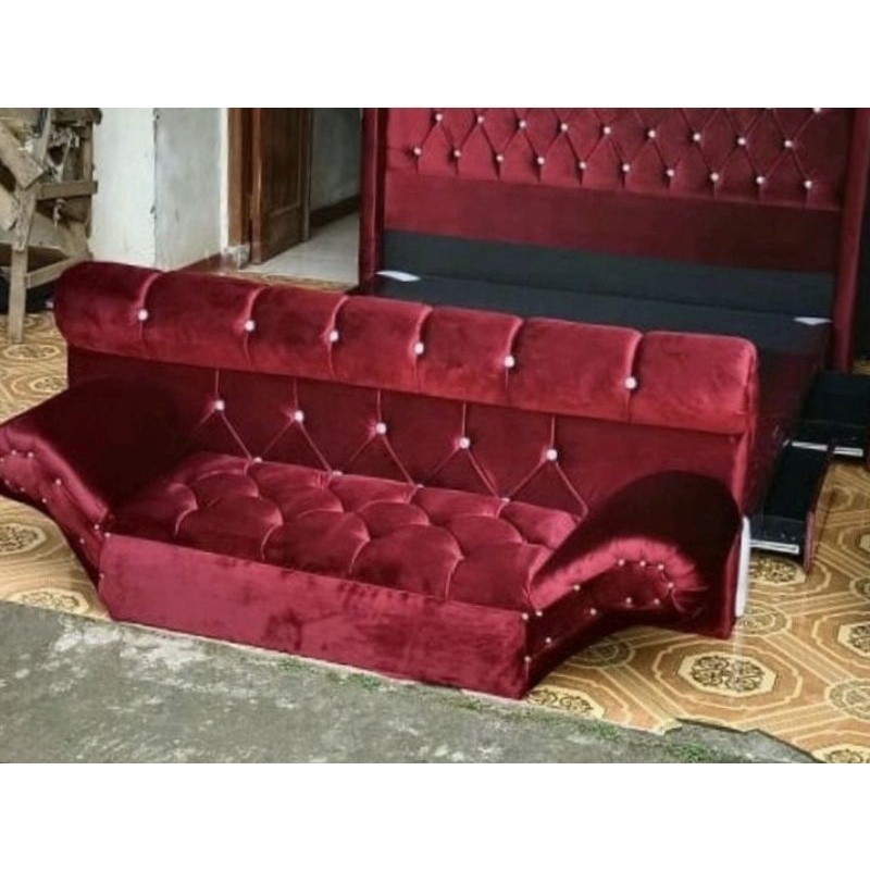 Jual Sofa Puff kain Bludru | Shopee Indonesia
