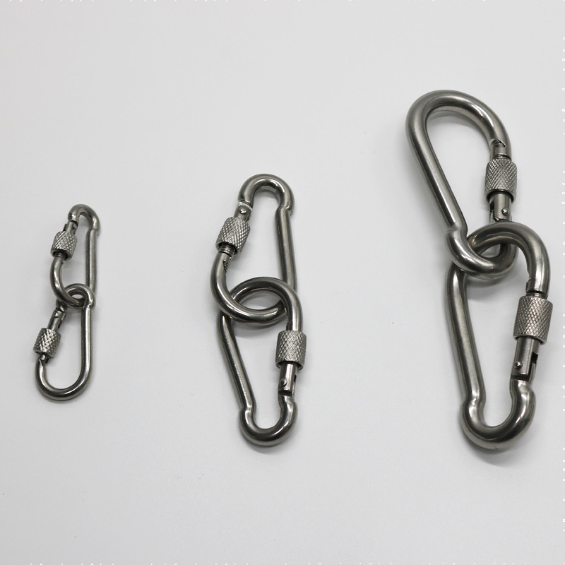 Jual Spring Hook With Safety Screw Nut Stainless Steel 316 5mm*50mm ...