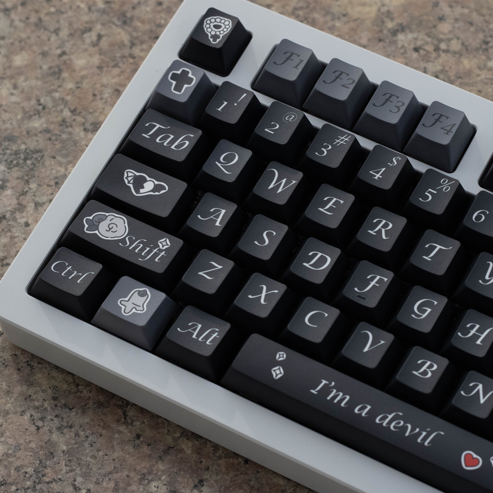 Jual 143 Keys Devil Theme Keycap Original Design PBT Full Sets Cherry ...