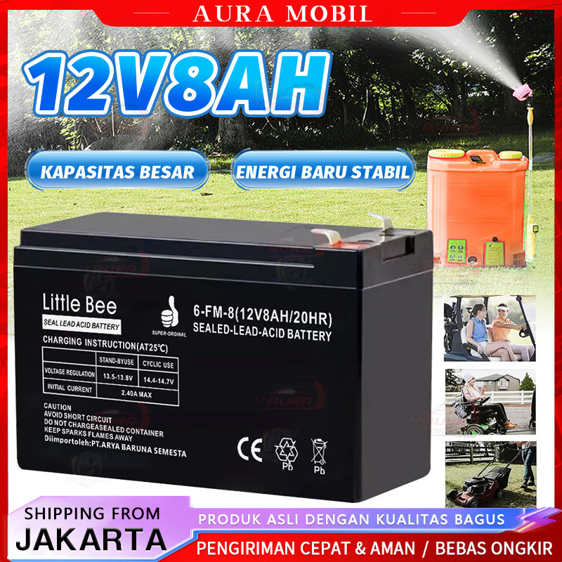 Jual Aki Kering Sprayer Elektrik 12V 8AH /aki 12v 12ah / Baterai Alat Semprot Hama/aki Kering ...