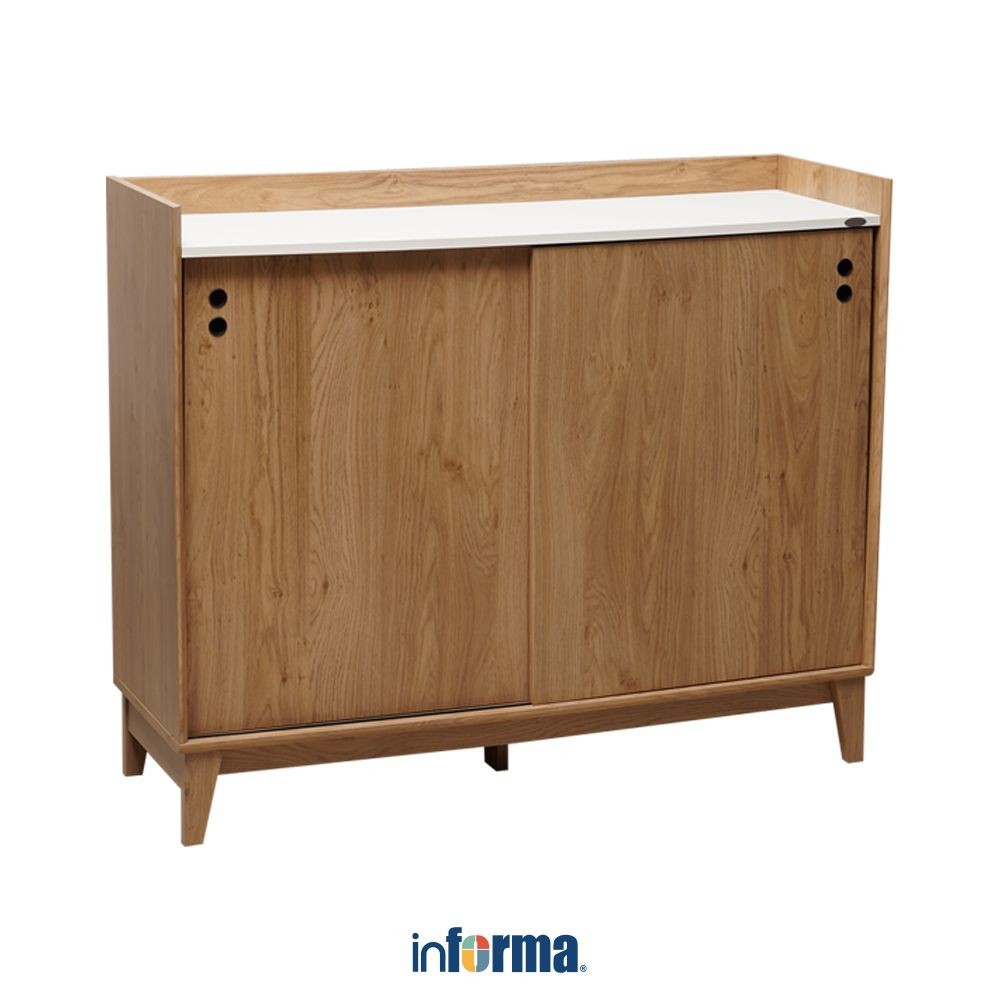 Jual Informa Mory Kabinet 2 Pintu Geser - Cokelat Oak Lemari Kabinet ...