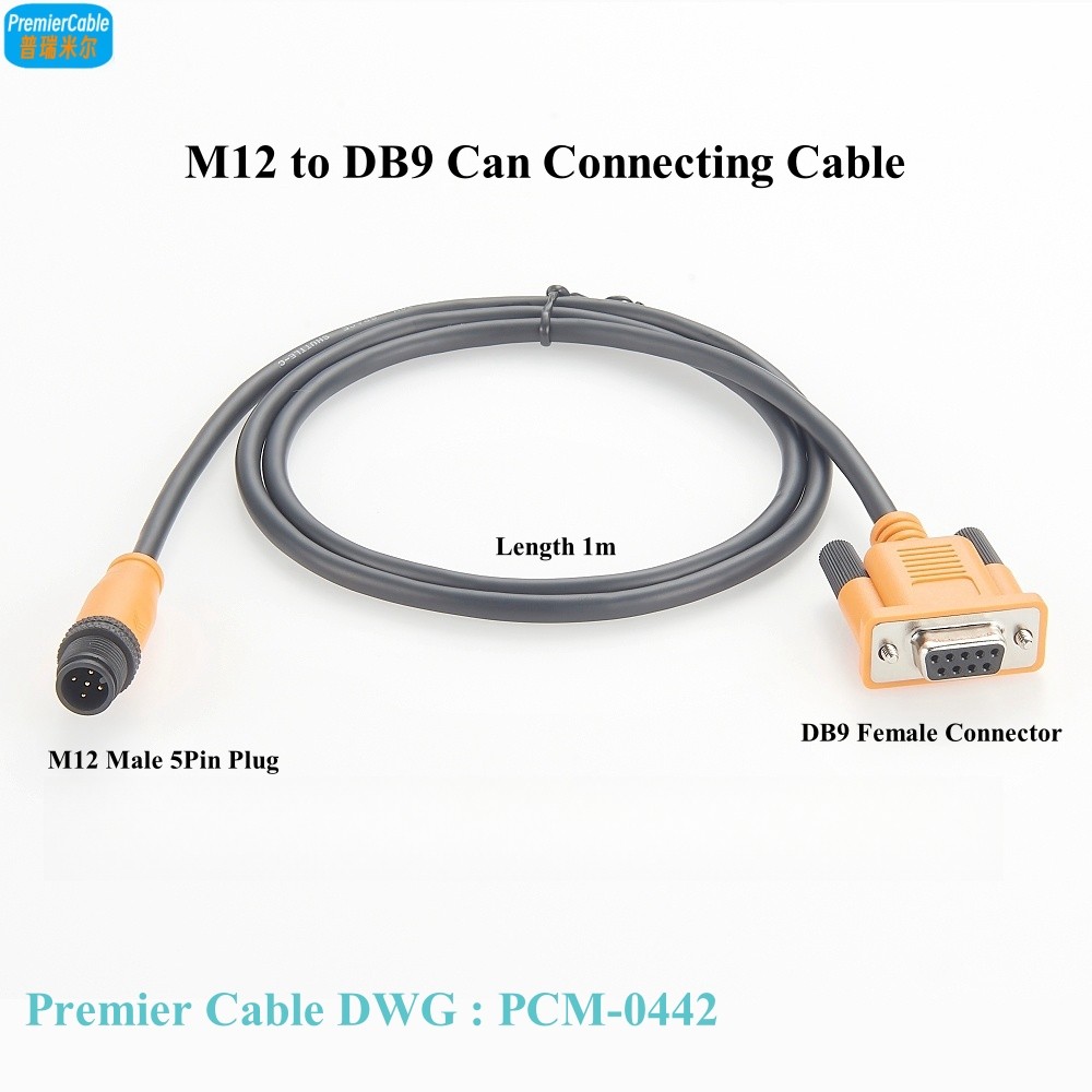 Jual M12 to DB9 Adapter Cable M12 A Coded 5 Pin Male to D-Sub 9Pin RS232 Female Serial Cable Can ...