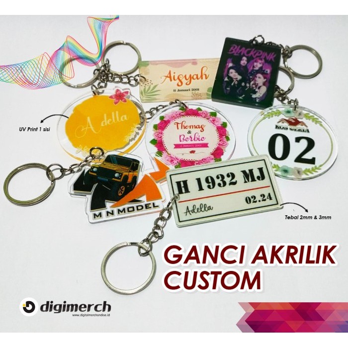 Jual Custom Gantungan Kunci Ganci Keychain Akrilik Unik 3mm | Shopee ...