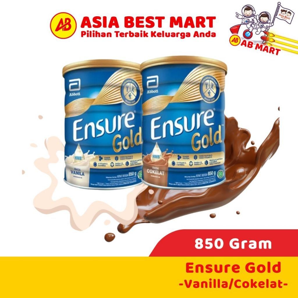 Jual Ensure Gold Vanilla/Cokelat 850gr 380 Gram Susu Formula Bubuk Pertumbuhan Anak | Shopee ...