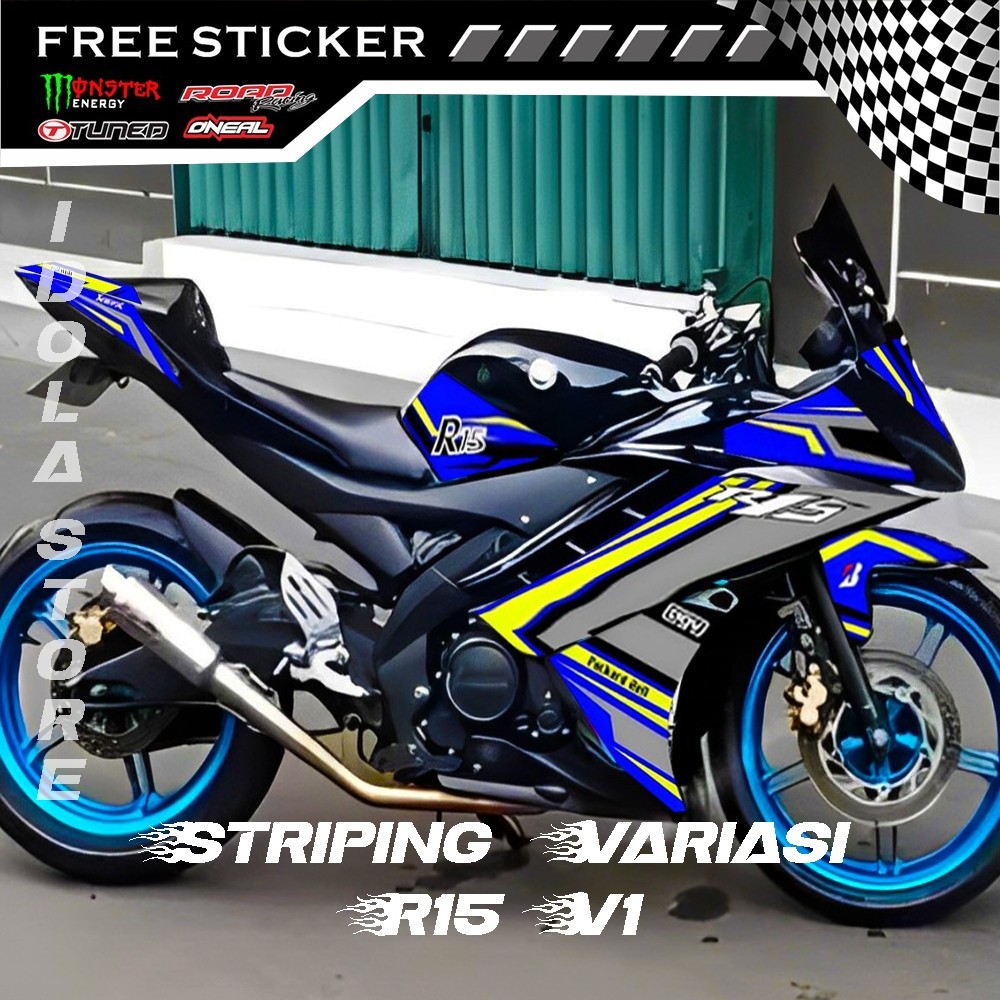 Jual STRIPING R15 V1/2 - STRIPING STICKER VARIASI YAMAHA R15 V1/V2 ...