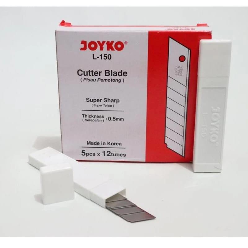 Jual BIJI MATA ISI PISAU CUTTER MEREK JOYKO L 150 1 TABUNG ISI 5 PCS ...