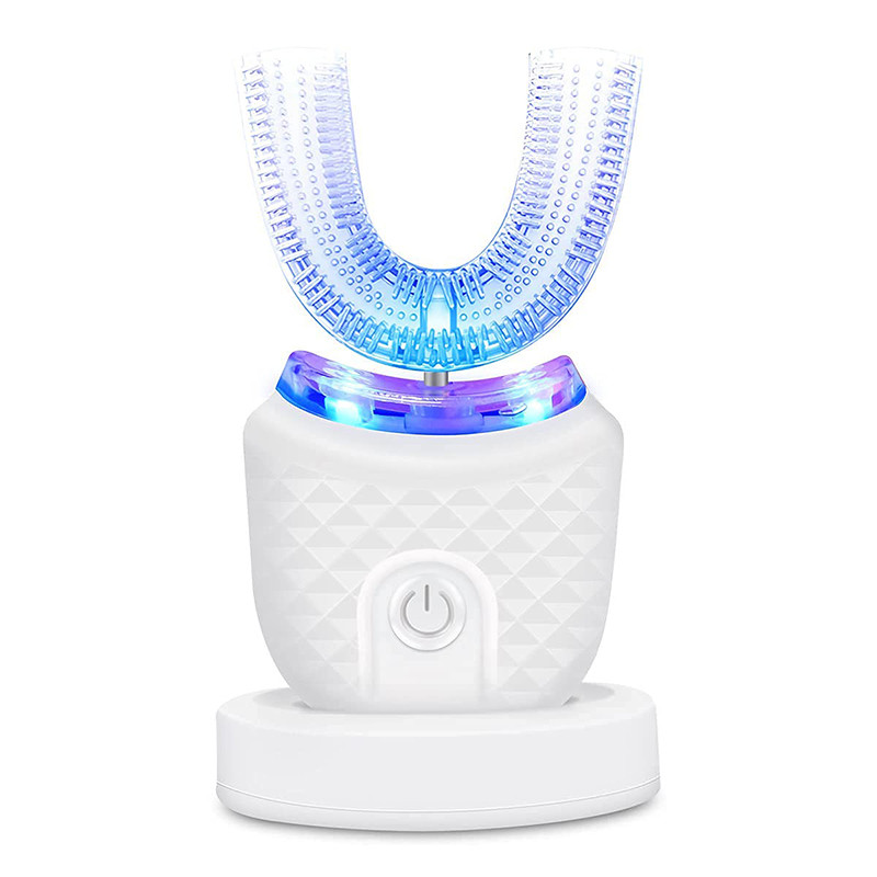 Jual Electric U Shape Adults Toothbrush 3 Modes IPX7 Waterproof Teeth ...