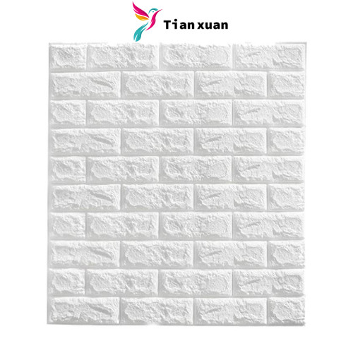 Jual Big Size 70x77cm Wallpaper Dinding 3D Motif Batu Bata Putih ...