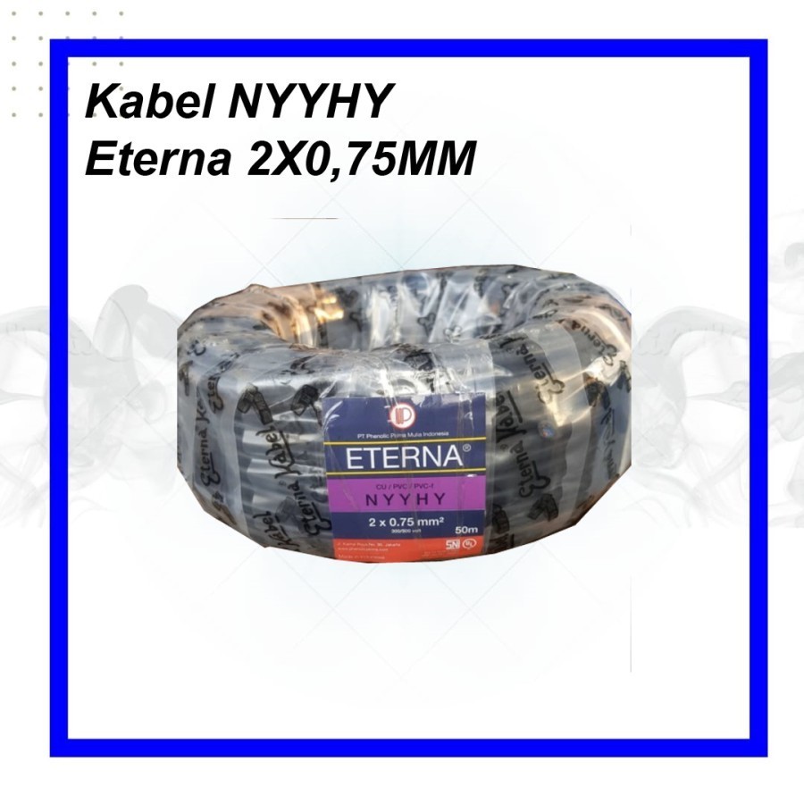Jual Kabel Listrik Eterna Serabut NYYHY 2X0.75MM Roll 50M | Shopee Indonesia