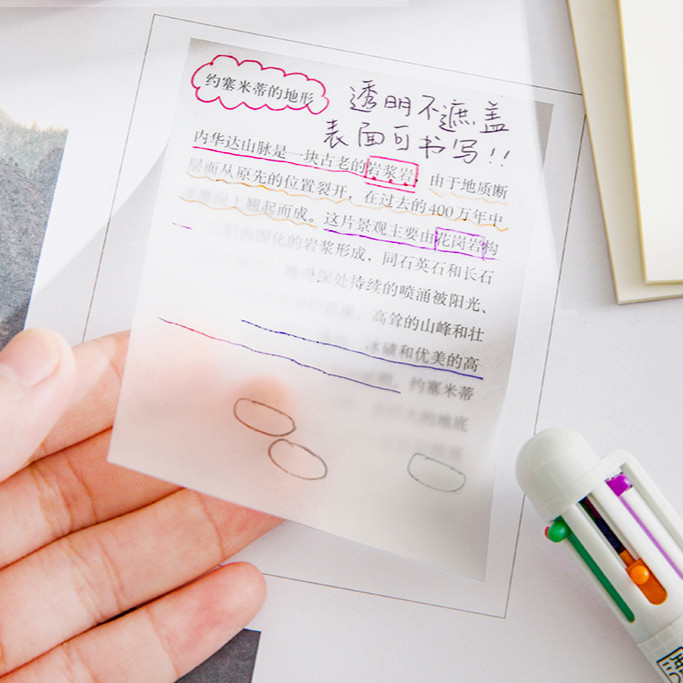 Jual sticky notes transparan marker note sticky notes aesthetic 50 ...