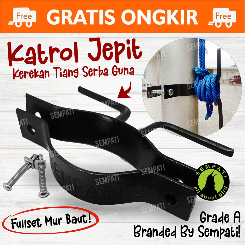 Jual SEMPATI Klem Tali Katrol Gantangan Burung Perkutut Klem Besi Untuk ...