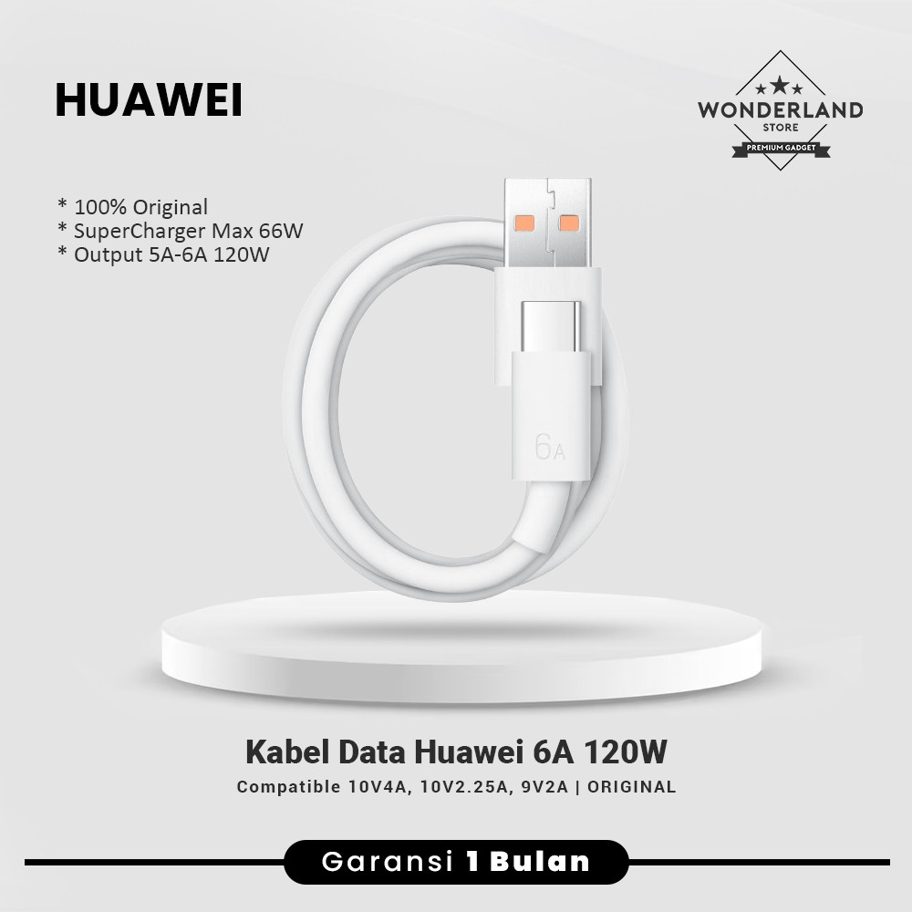 Jual Kabel Data Huawei USB to USB-C 6A 120W Super Charger 66W Fast Charging Original | Shopee ...