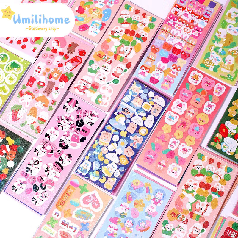 Jual 50 Lembar Sticker Diy Book Journal / Stiker Aesthetic Lucu Motif ...