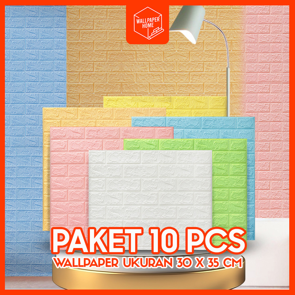 Jual Paket 10 Pcs Wallpaper Dinding 3D Foam Mini Motif Batu Bata 30cm X ...