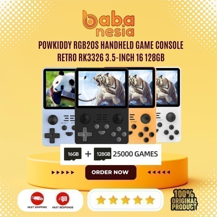 Jual POWKIDDY RGB20S Handheld Game Console Retro RK3326 3.5-Inch 16 128GB | Shopee Indonesia