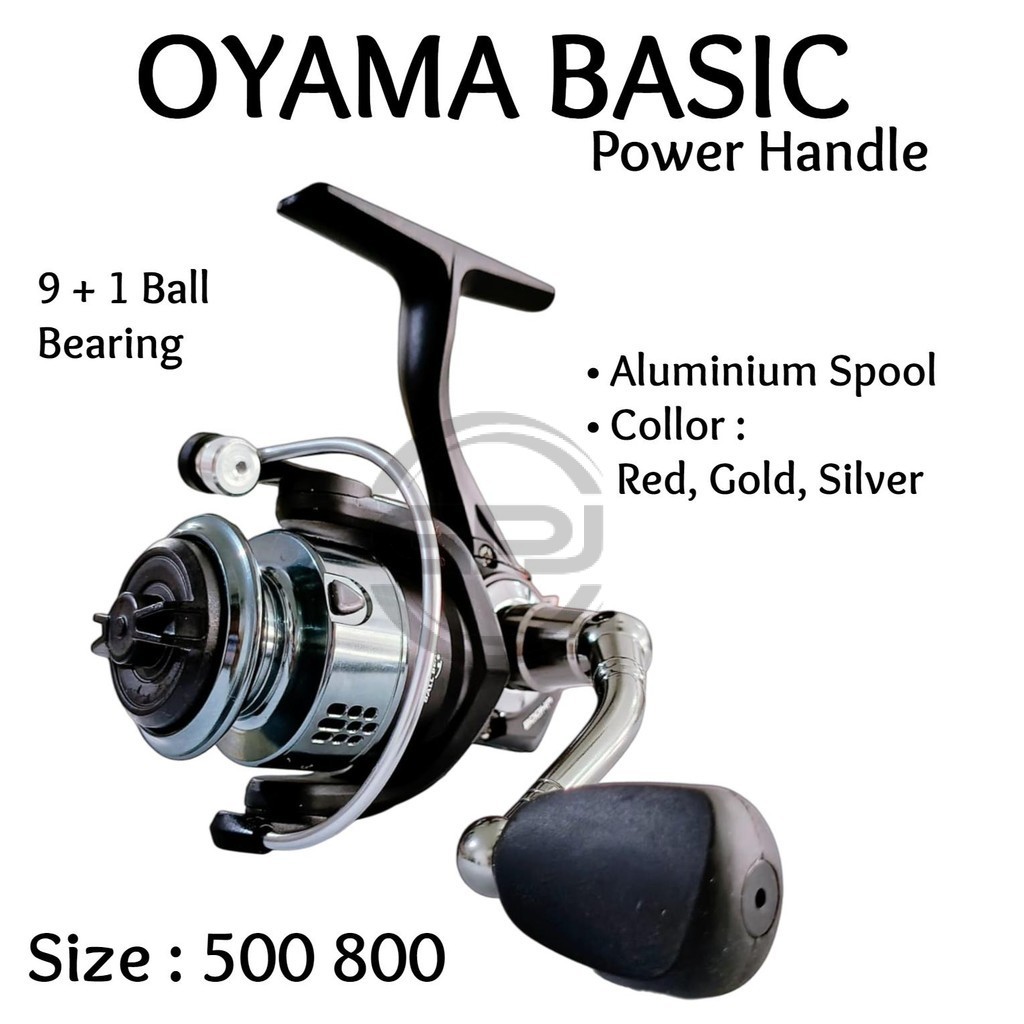 Jual GPJ Oyama Basic 500HP 800HP Reel Spinning Ultralight One Way Alminium Spool Power Handle ...
