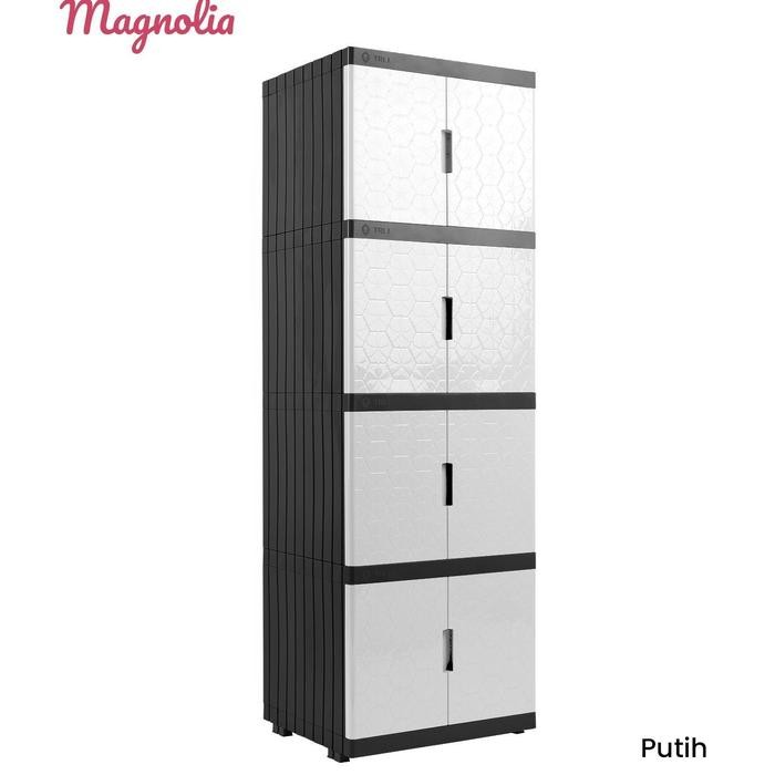 Jual Lemari Rak Baju Plastik Jumbo 4 Susun Magnolia (Model Terbaru ...