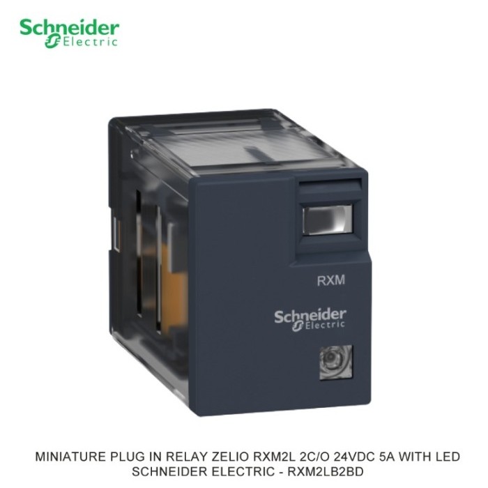 Jual MINIATURE PLUG IN RELAY ZELIO RXM2L 2C/O 24VDC 5A WITH LED SCHNEIDER ELECTRIC | Shopee ...