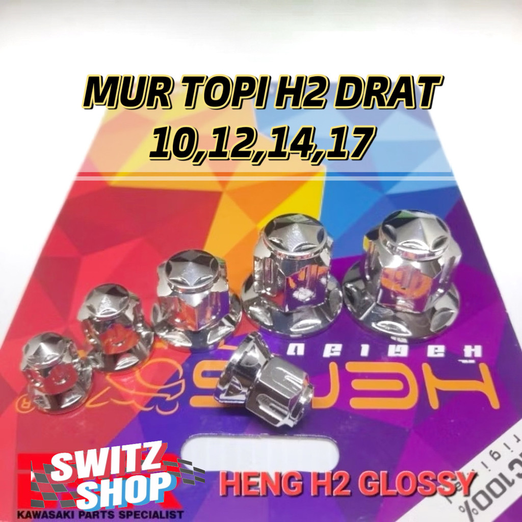 Jual HENG MUR TUTUP TOPI DRAT 10 12 14 17 MODEL H2 CLOSE NUT ORIGINAL ...